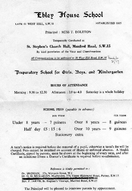 Primary School, 1950s London – From Pyrenees to Pennines